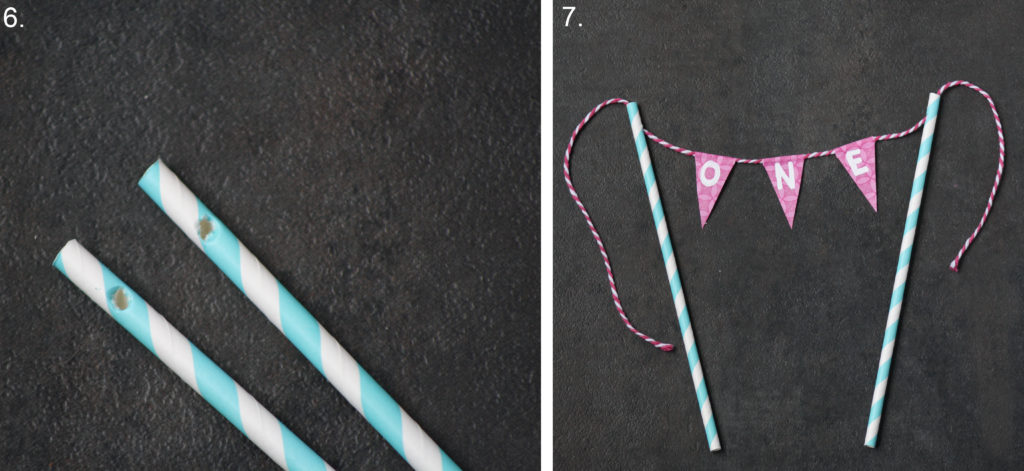 Whimsical DIY Pennant Flag Cake Topper | Me and Annabel Lee