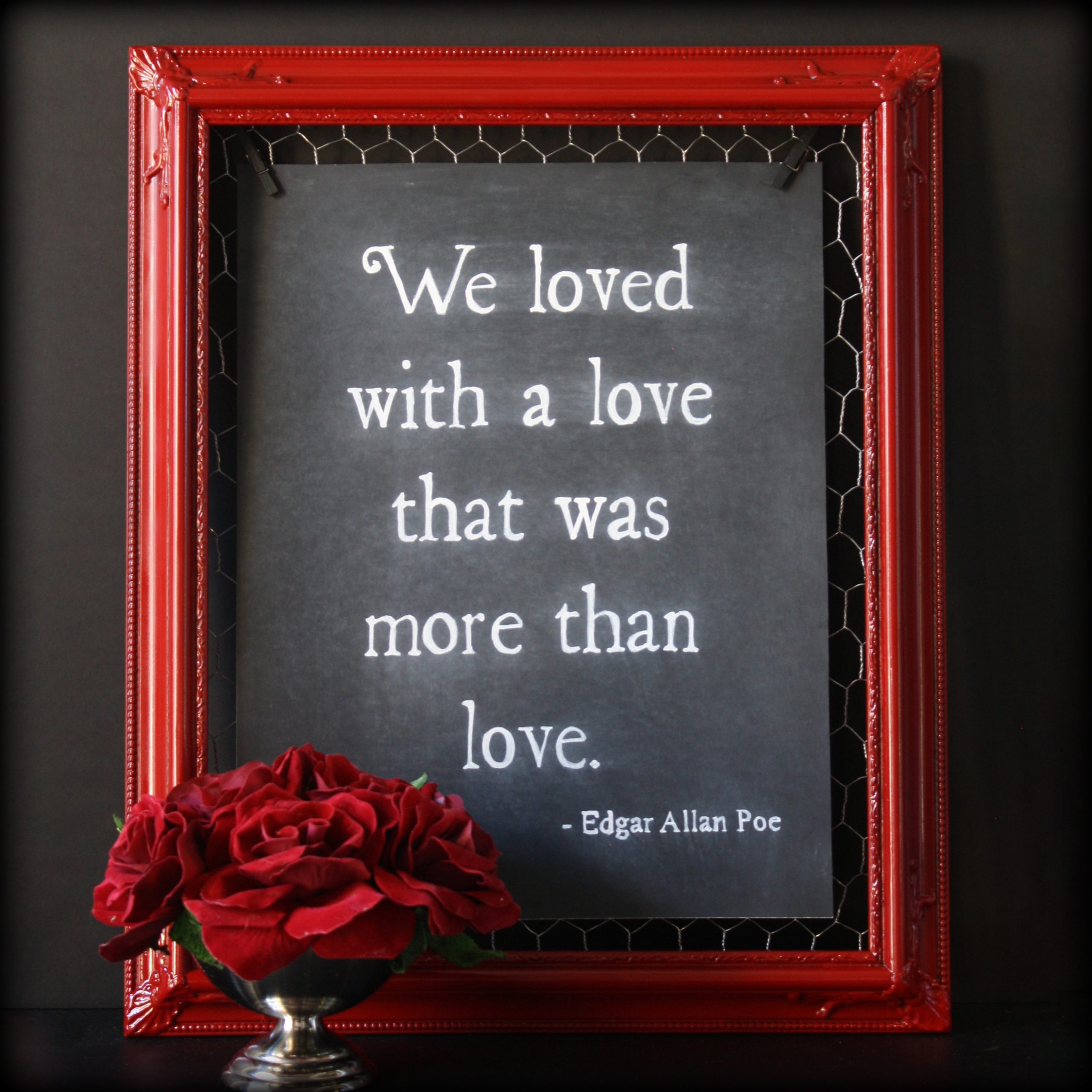 Annabel Lee DIY Chalkboard Art - Gothic Home Decor | Me and Annabel Lee ...